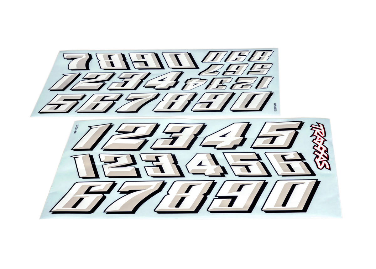 Traxxas Number Decal Sheets - Slash Modified| HackFab Hobbies