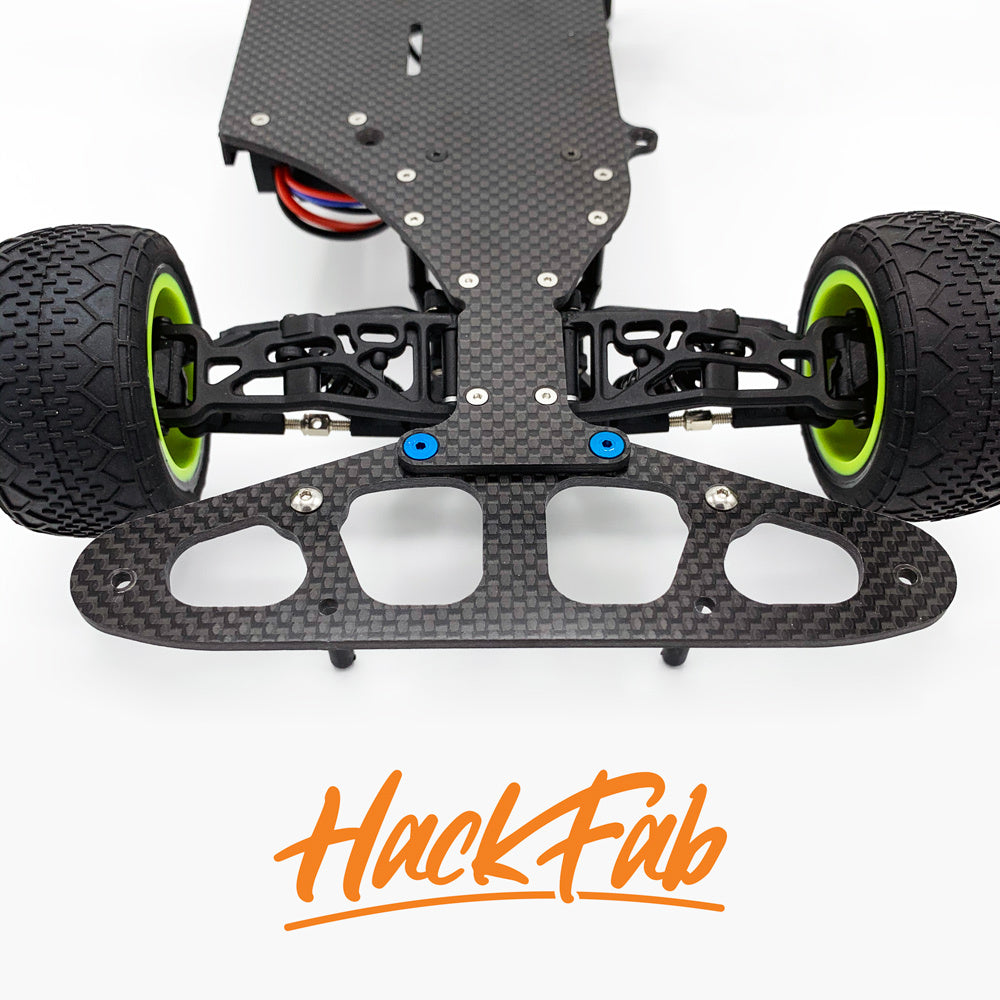 HackFab Late Model Front Bumper (Carbon) for Losi Mini-T 2.0 Oval Conv ...