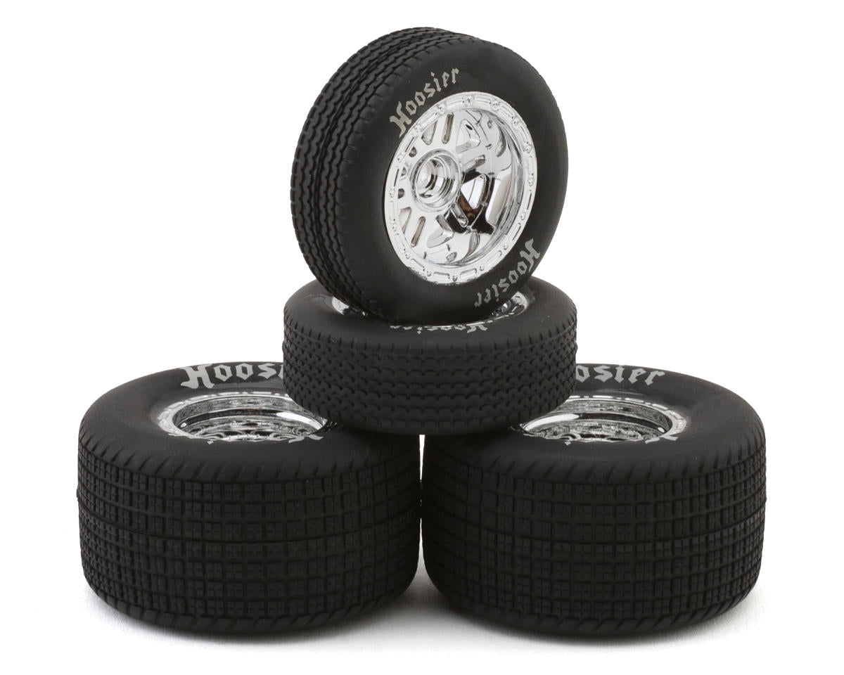 1RC Racing 1/18 Pre-Mounted Hoosier Sprint Tires (Chrome) (4) (Front ...