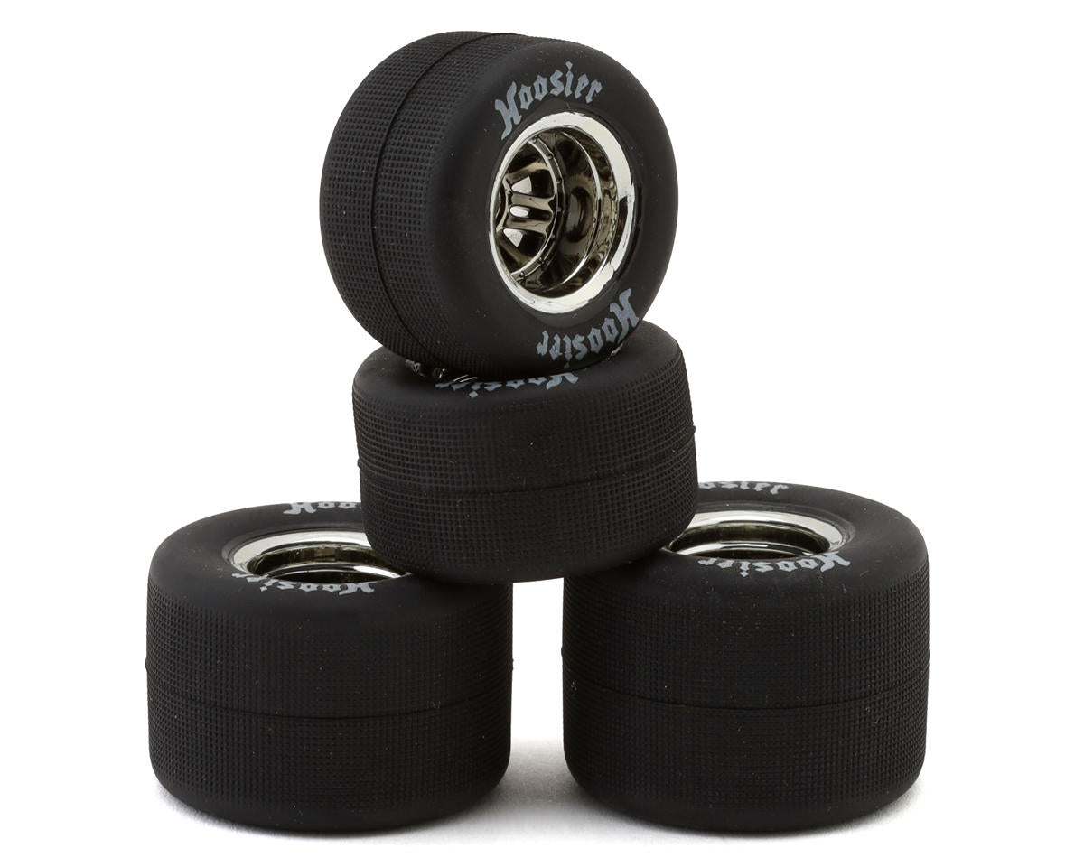 1RC Racing Pre-Mounted 1/18 Super Modified Hoosier Tires (Chrome) (4 ...