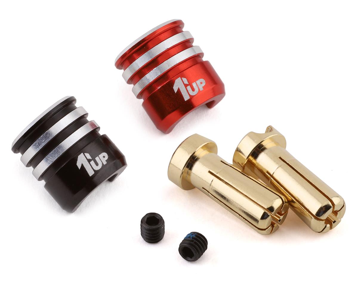 1UP Racing Heatsink Bullet Plug Grips w/5mm Bullets (Black/Red ...