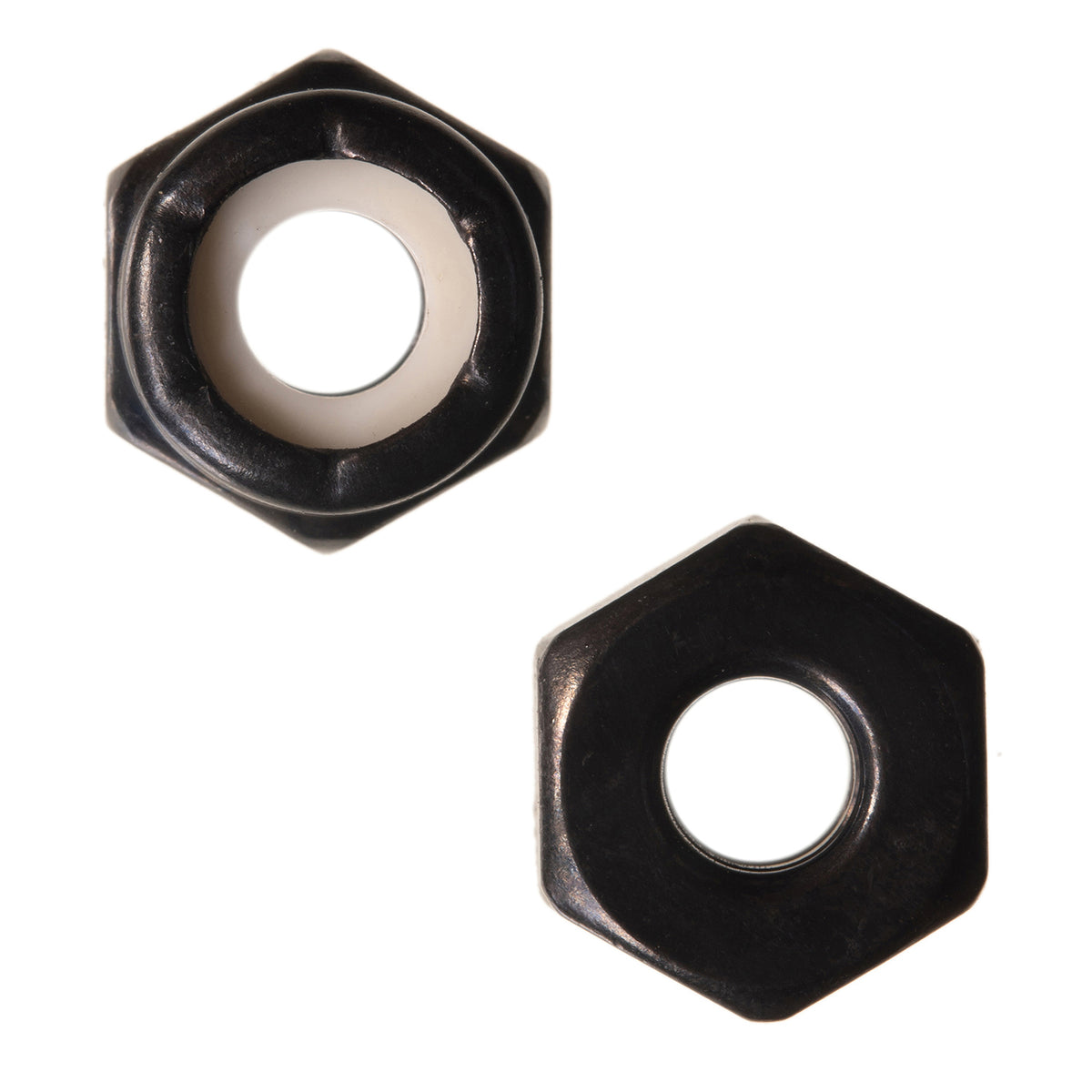 HackFab 4-40 Hex Low Profile Lock Nut Aluminum - Black| HackFab Hobbies