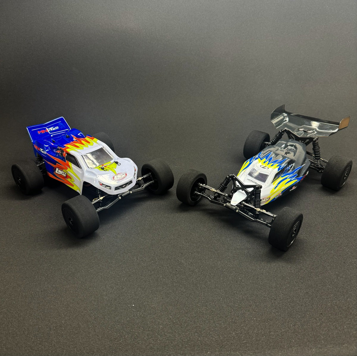 BSR Mini-T/Mini-B Foam Tires on Black Wheels (Front/Narrow) (2 ...