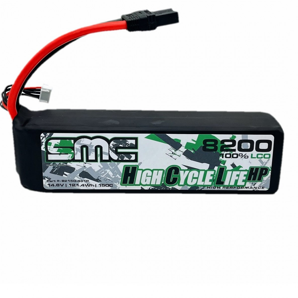 SMC 4S Lipo battery 14.8V 8200mAh 150C w/ Traxxas Plug| HackFab Hobbies