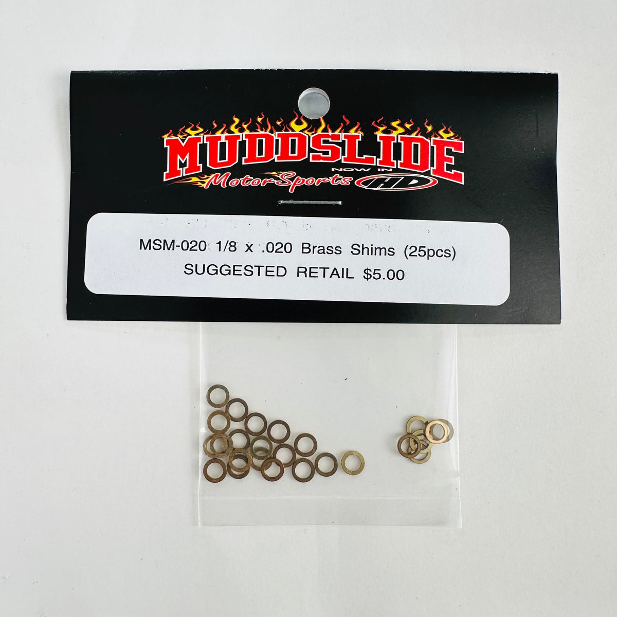 Muddslide 1/8 x .020 Brass Shims (Front End)| HackFab Hobbies