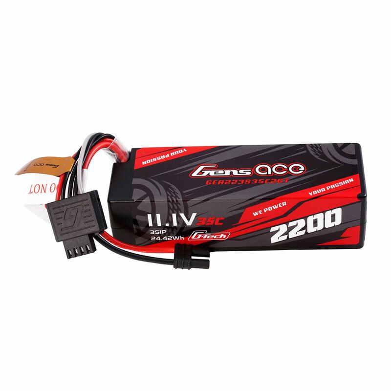 Gens ace G-Tech 2200mAh 3S 35C 11.1V HardCase Lipo Battery Pack with I ...