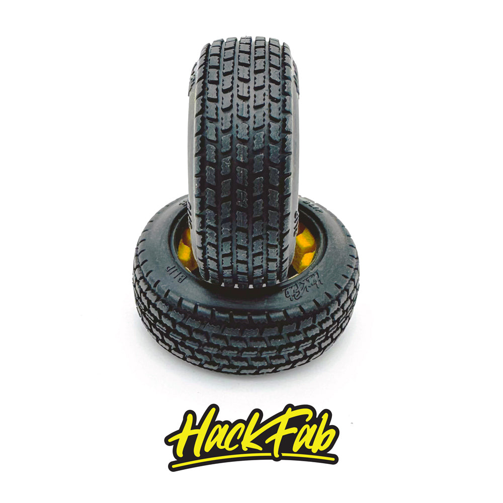 HackFab Blip Front Mini Oval Tires fits Losi Mini (Soft) with closed c ...