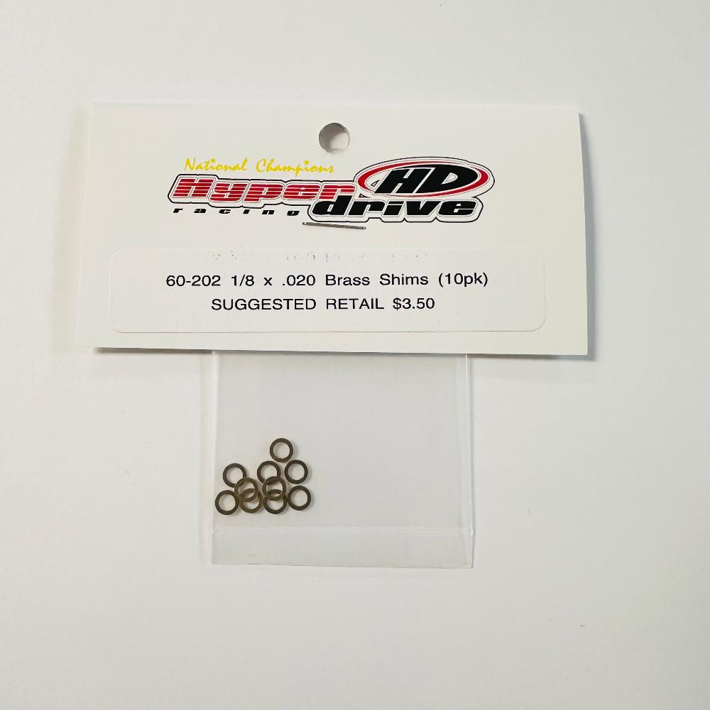 Hyperdrive 1/8 x .020 Brass Shims (10)| HackFab Hobbies