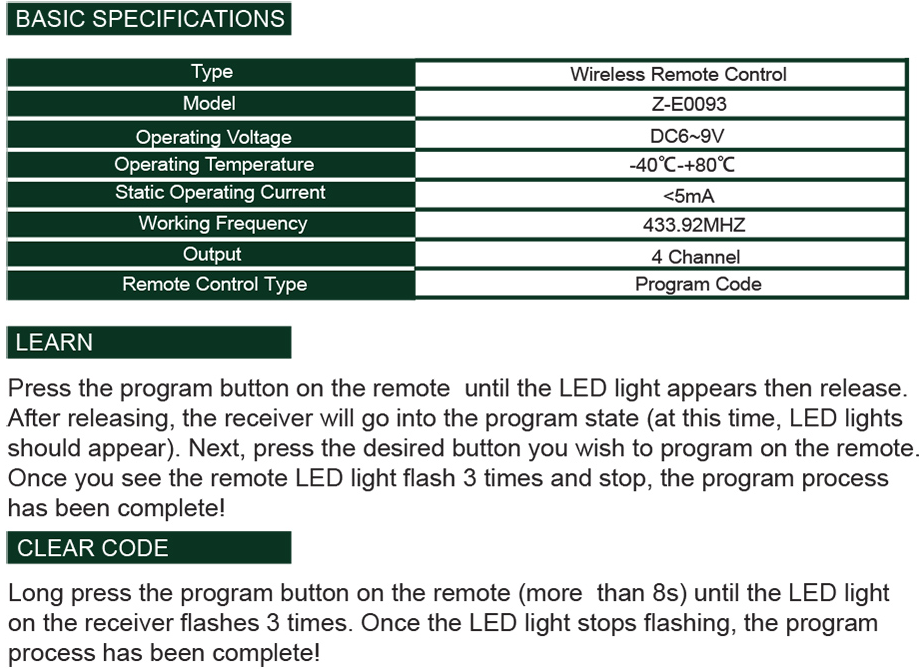 RC4WD 4 Channel Wireless Remote Light Controller| HackFab Hobbies