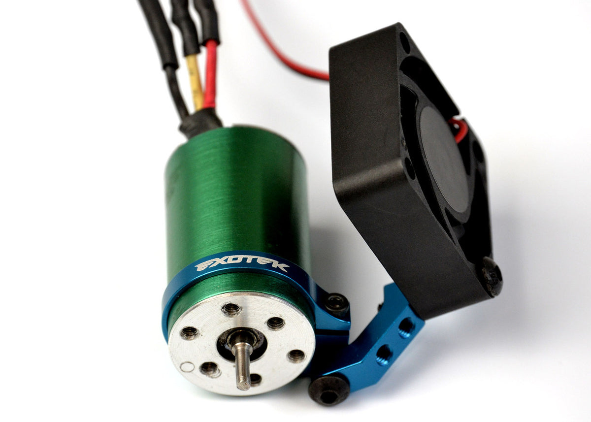 Exotek 20mm Motor Aluminum Mini Fan Mount (Blue)| HackFab Hobbies