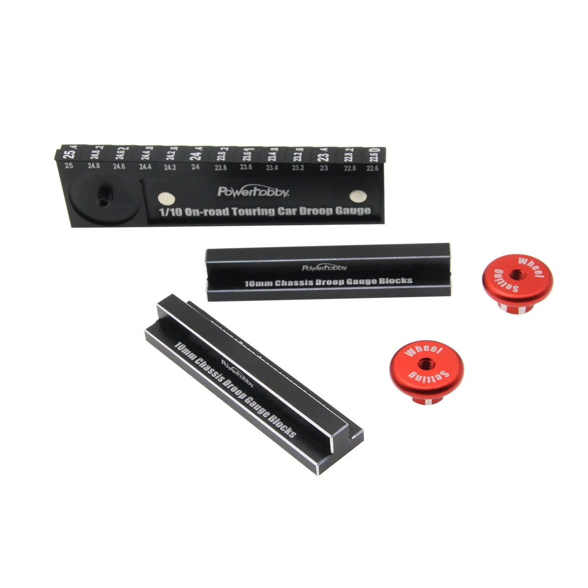 Powerhobby 1/10 Touring Car Droop Gauge & Wheel Set| HackFab Hobbies