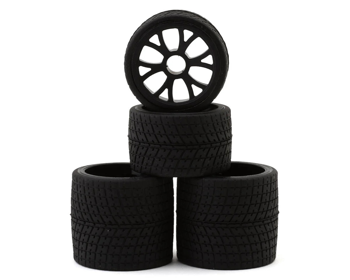 eXcelerate R12 1/12 Front & Rear Pan Car Rubber Pre-Mounted Tires Set ...