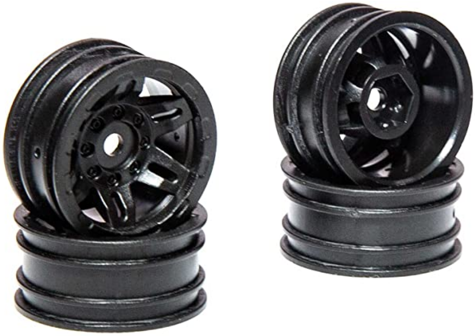 Axial SCX24 1.0" Rockster Wheels (Black) (4)| HackFab Hobbies