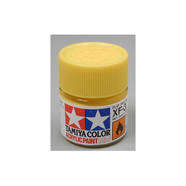 Tamiya XF-3 Flat Yellow Acrylic Paint (10ml)| HackFab Hobbies