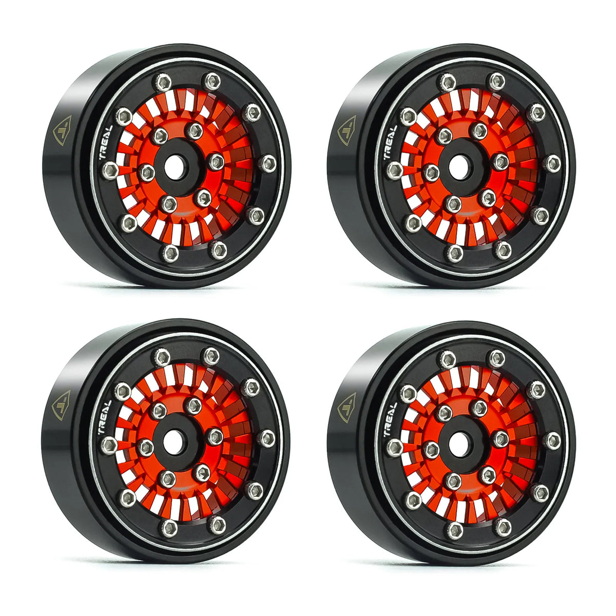 TREAL SCX24 Wheels 1.0'' Beadlock Wheels(4P) for 1/24 Micro RC SCX24 B ...