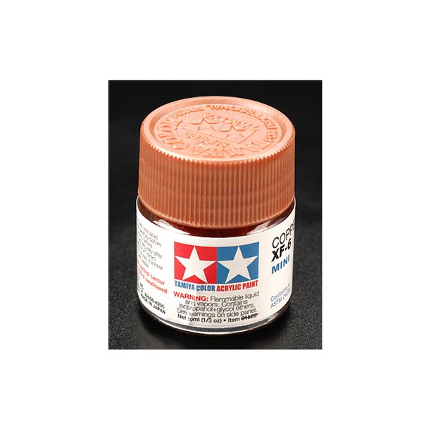 Tamiya Acrylic Mini XF-6 Flat Copper Paint (10ml)| HackFab Hobbies