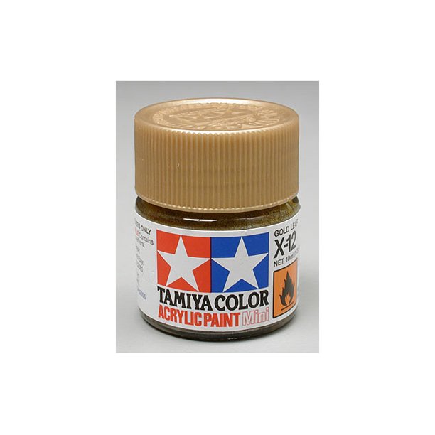 Tamiya X-12 Gold Leaf Acrylic Paint (10ml)| HackFab Hobbies