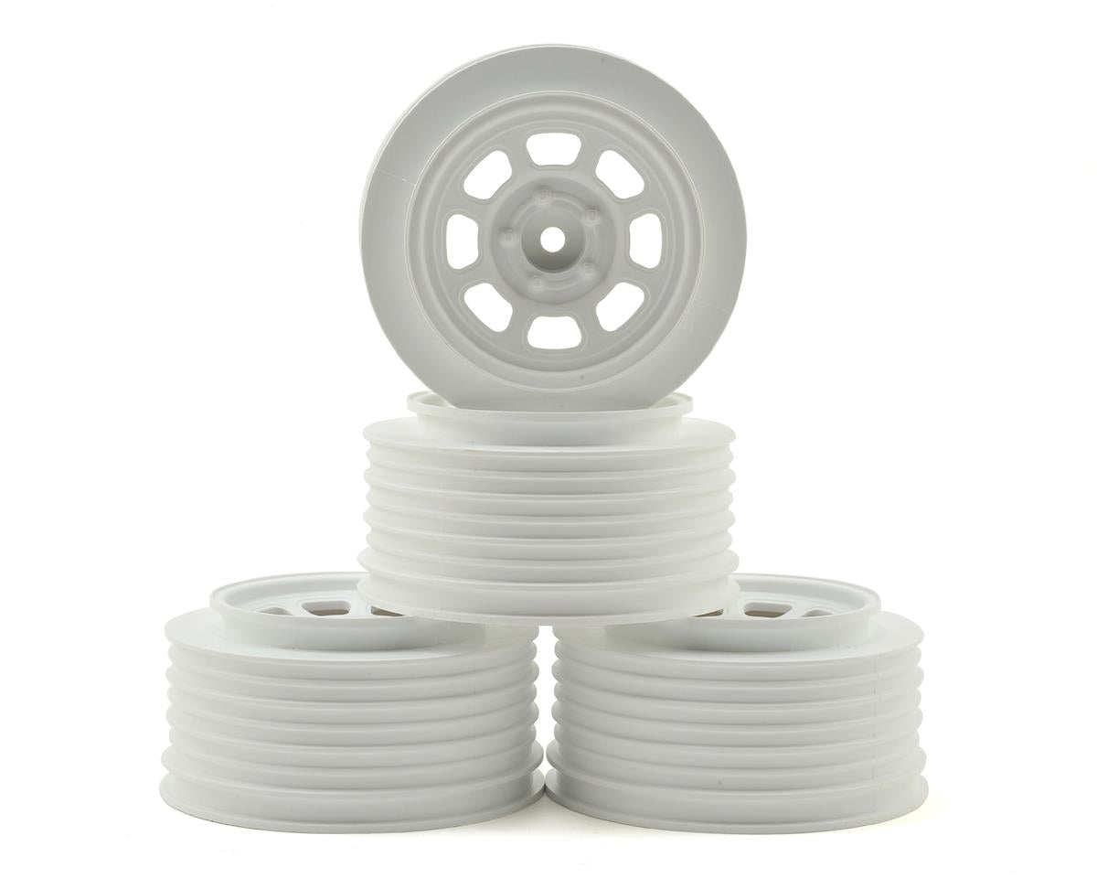 DE Racing Speedway Short Course Wheels (White) (4) (21.5mm Backspace ...