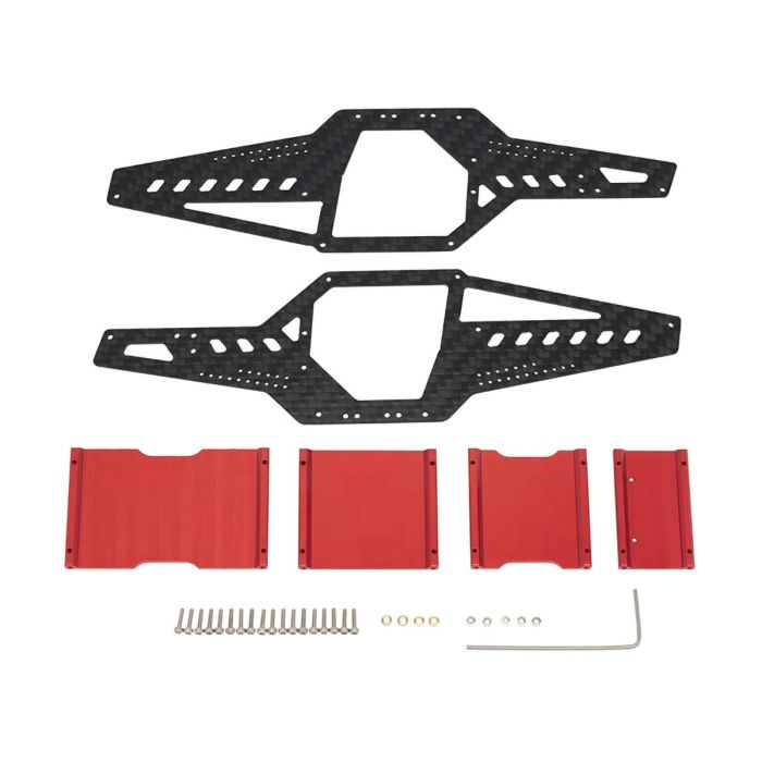 Powerhobby SCX24 Carbon Fiber Aluminum Rock Racer Conversion Chassis K ...