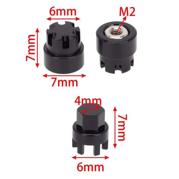 Powerhobby Aluminum M2 Wheel Nuts Cap for 1/24 Axial SCX24 Jeep C10 Br ...